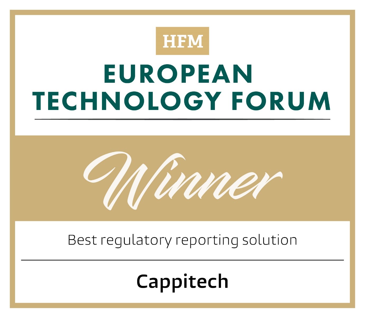 Cappitech awarded “Best Regulatory Reporting Solution” by HFM - Cappitech